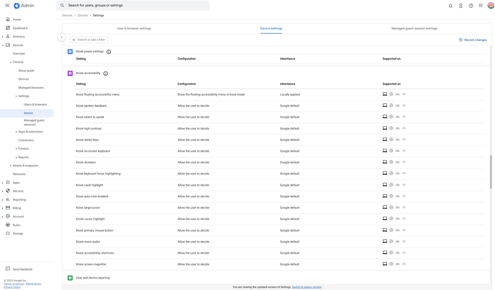 Kiosk accessibility | ChromeOS for developers